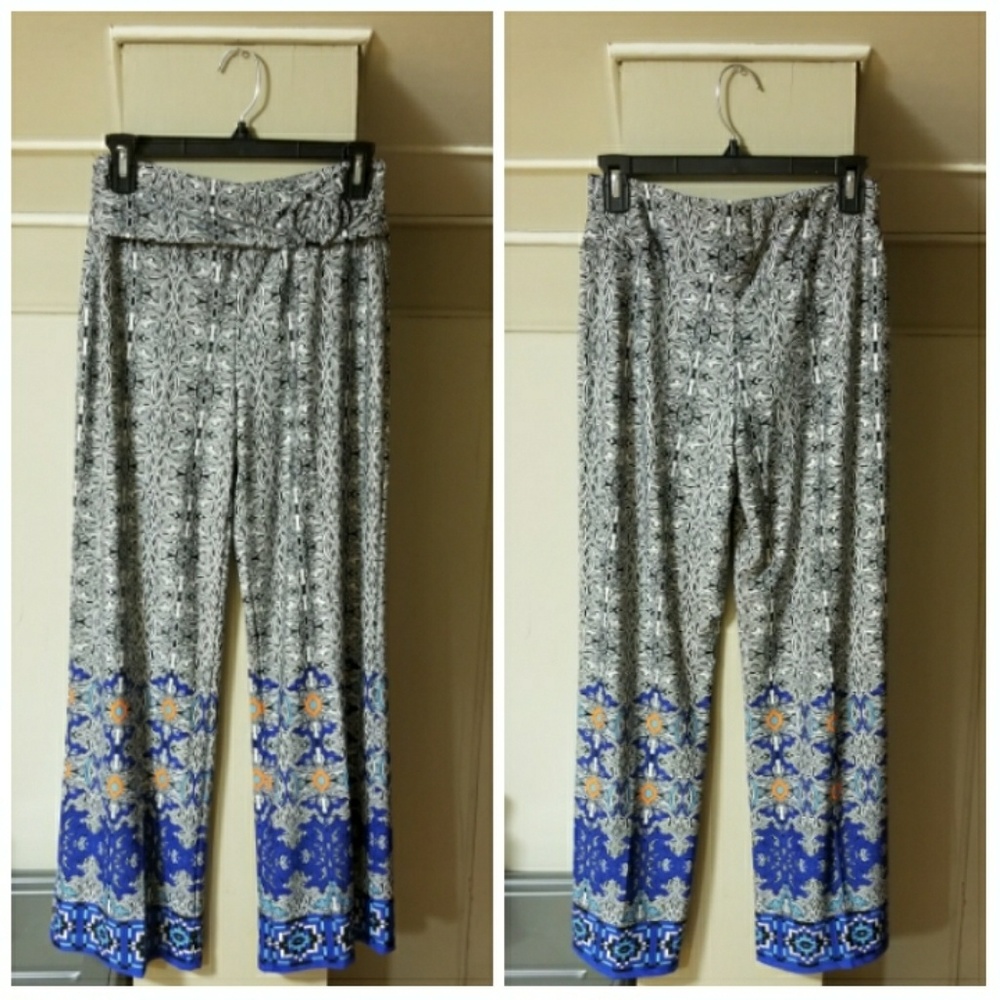Robert Louis Wide Leg Palazzo Pants - Gem